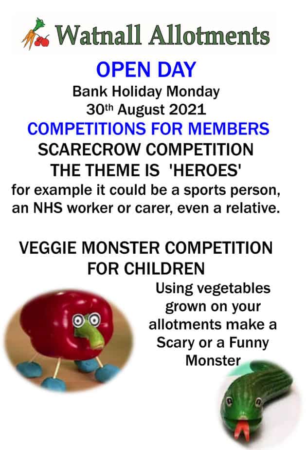 Open Day: member and children competitions – Watnall Allotments